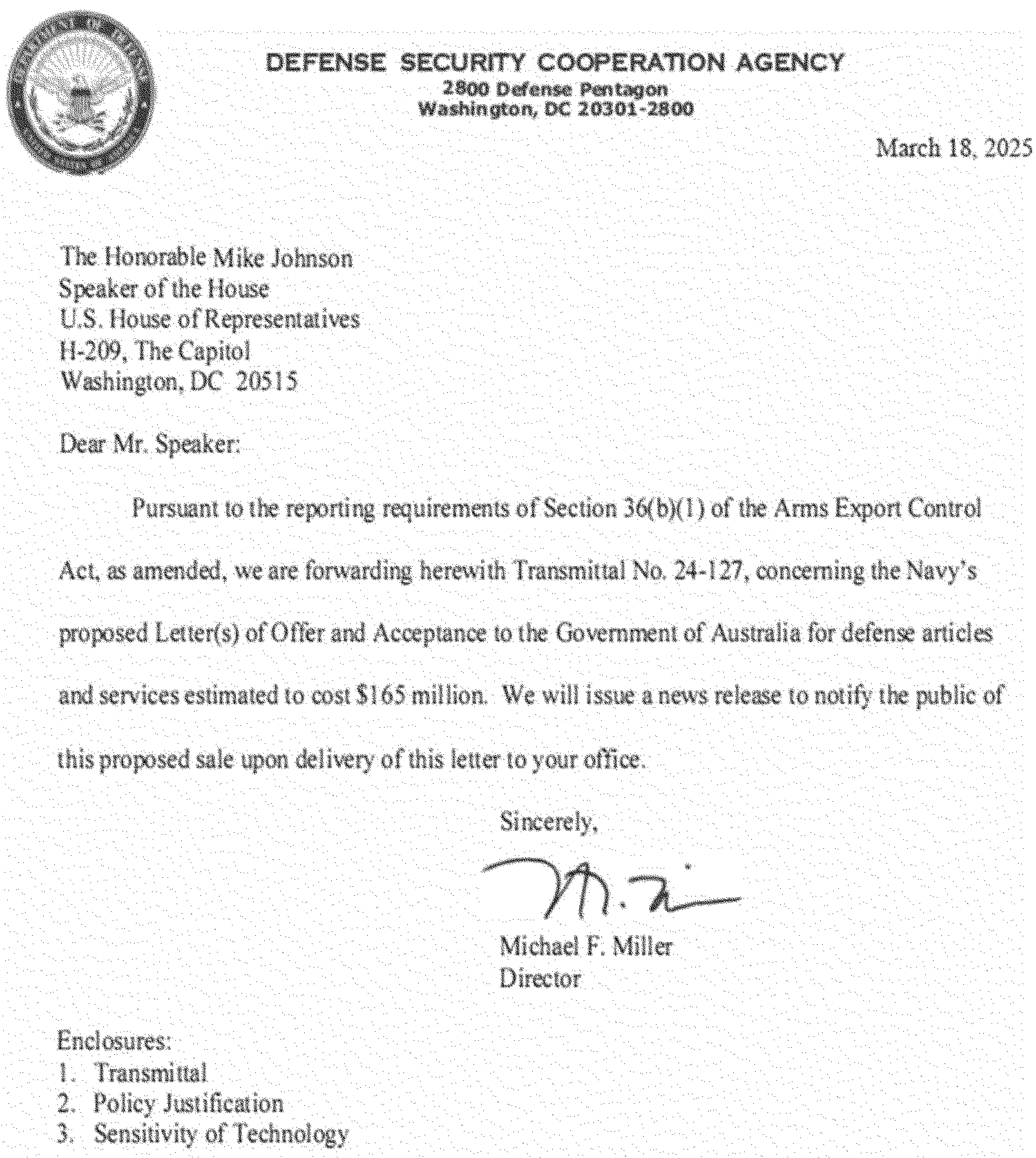 Federal Register :: Arms Sales Notification